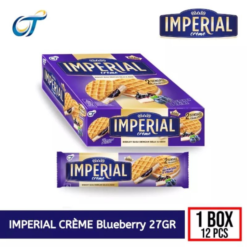 Imperial CREME BISCUITS 1 BOX CONTAINS 12 IMPERIAL BLUEBERRY WAFERS ...