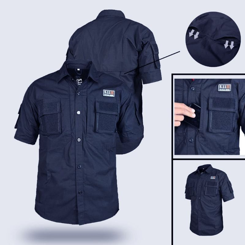 KEMEJA American Ripstop Short Sleeve Field Tactical Shirt Outdoor Work ...