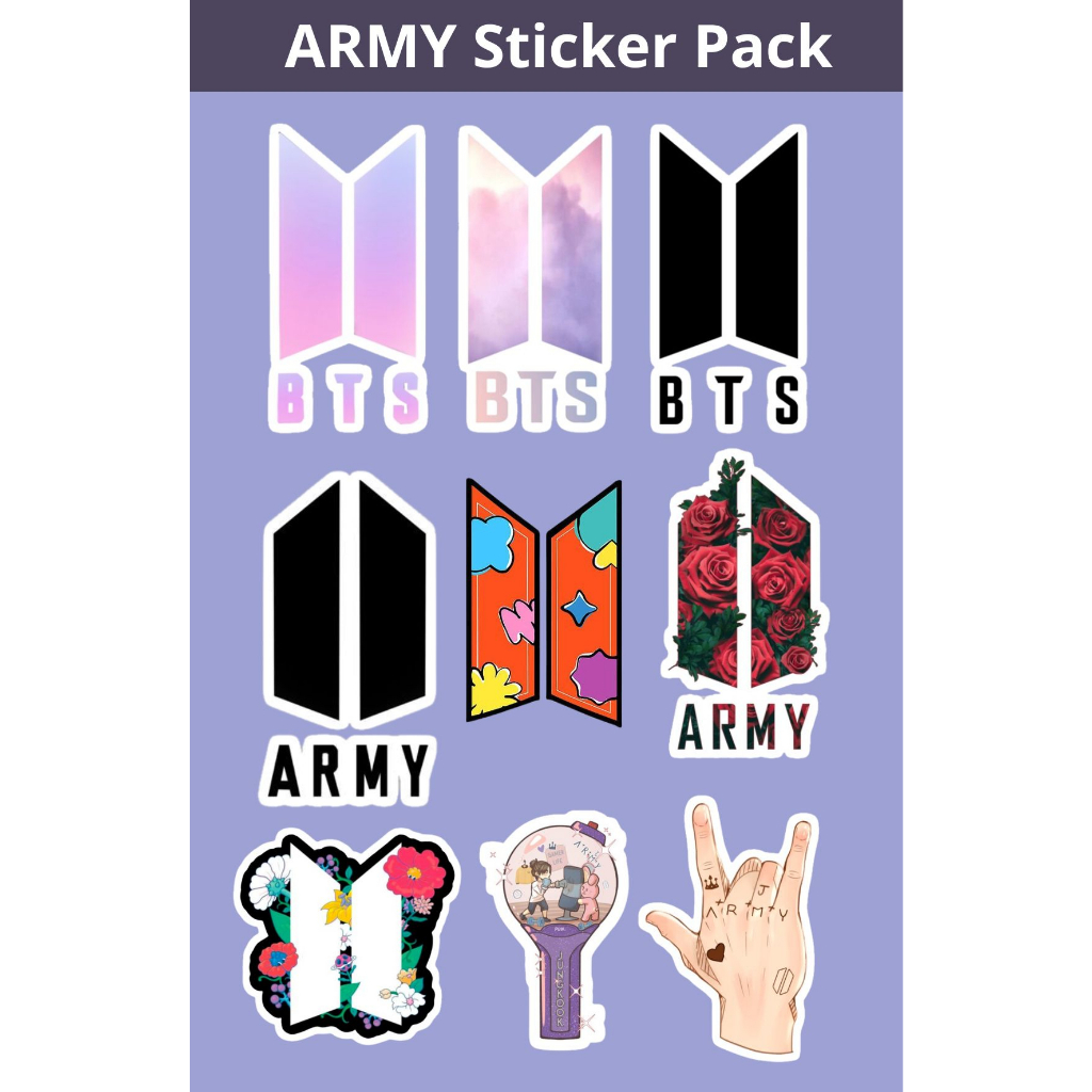 Army BTS bangtan army Sticker, aesthetic kpop Sticker | Shopee Singapore