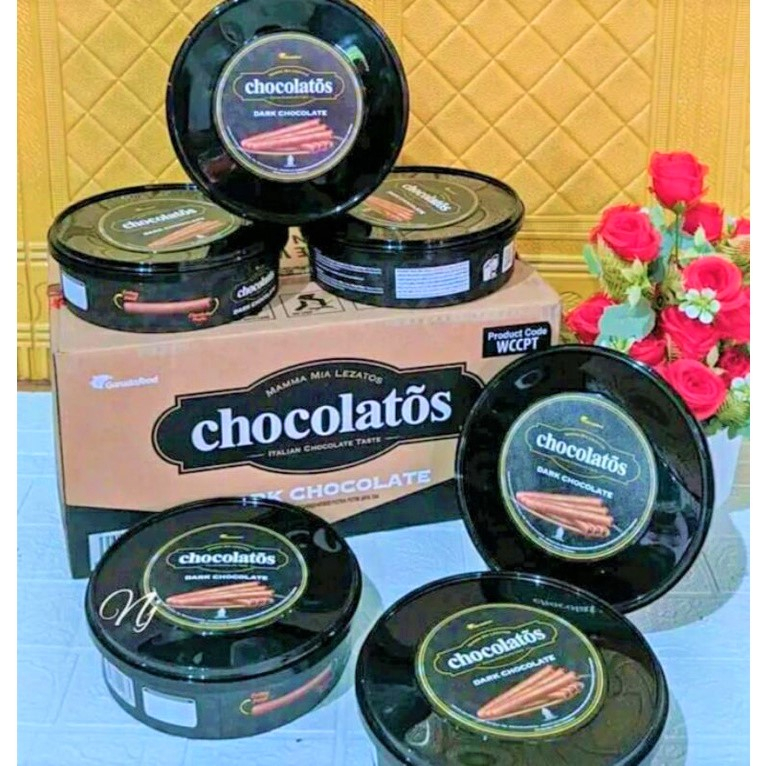 Gery Chocolatos 190G Dark Wafer Roll Premium Dark Chocolatos 190 grams Eid al-Fitr biscuits ...