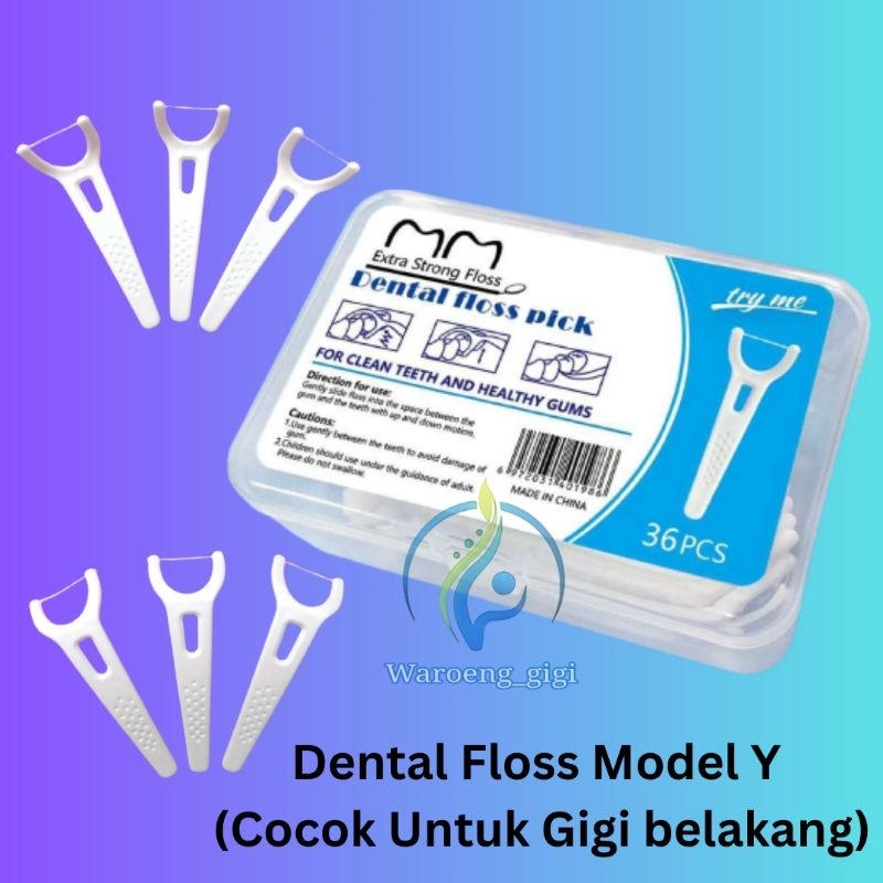 Dental Floss Dental Floss Model Y Angled Flosser (1 Box Contains 36pcs ...