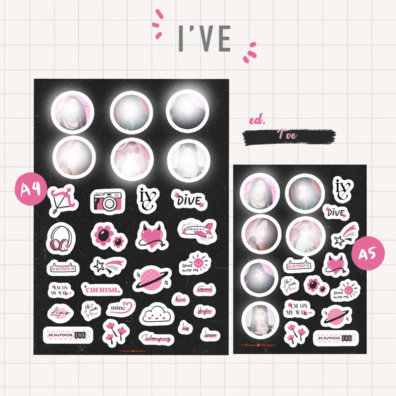 Ive I'Ve Album Edition Sticker (Unofficial/Fanmade) | Shopee Singapore