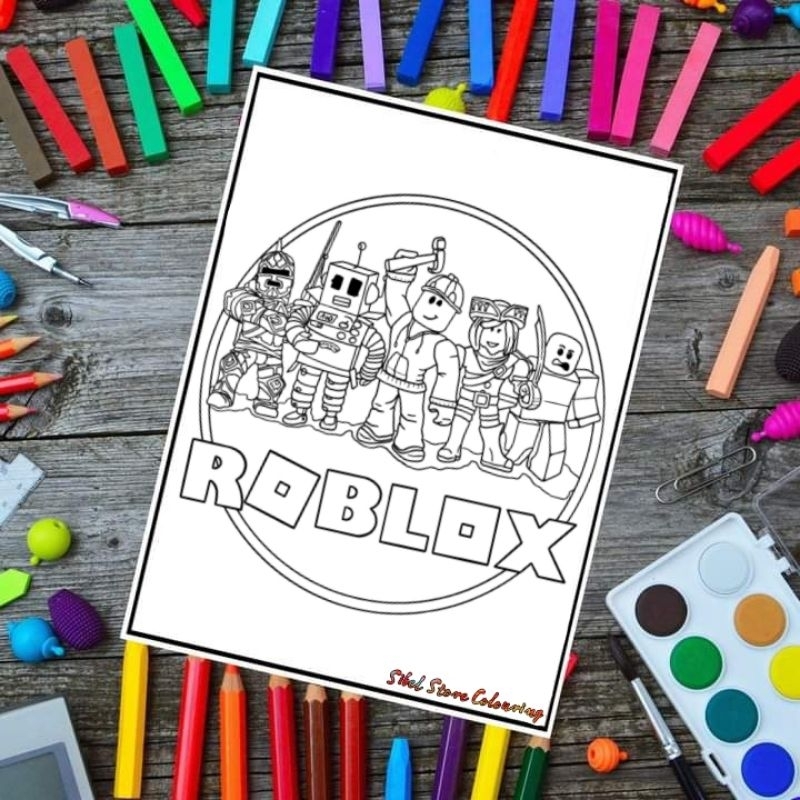 Roblox V2 Theme Children's Coloring Paper (10 Picture Sheets) | Shopee ...