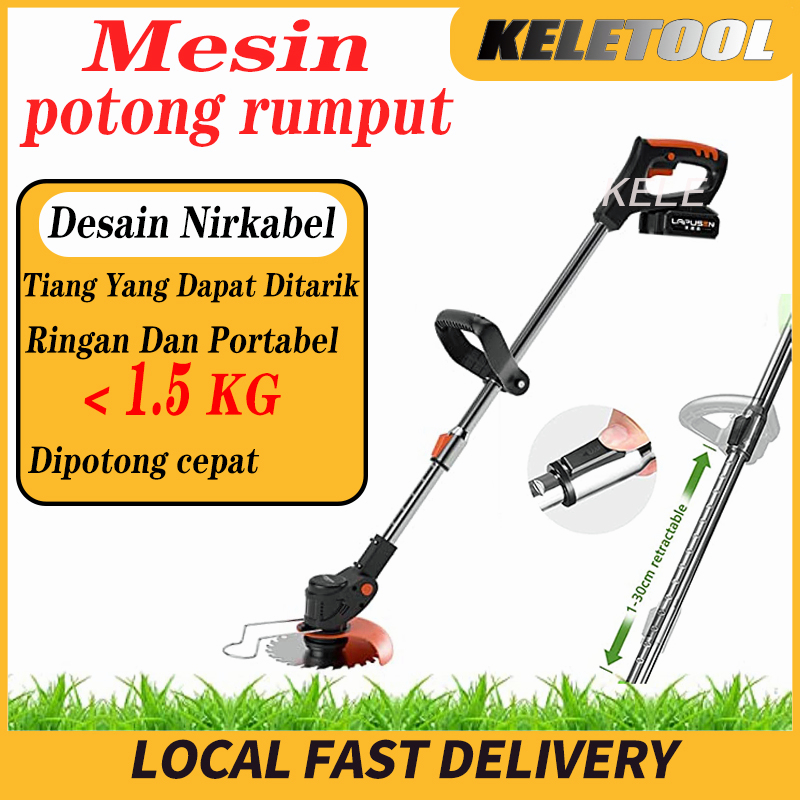 Lawn Mower Cutter Battery Grass Cutter Machine Gardening Tools and ...