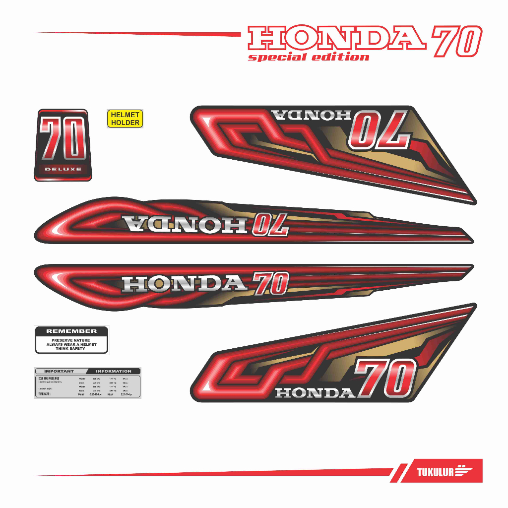 Honda C70 STICKER DECAL STRIPING C70 RACING SPECIAL EDITION 3 | Shopee ...