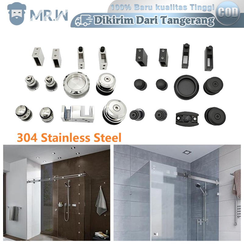 304 Stainless Steel Sliding Door Accessories Shower Screen Sliding Rail ...