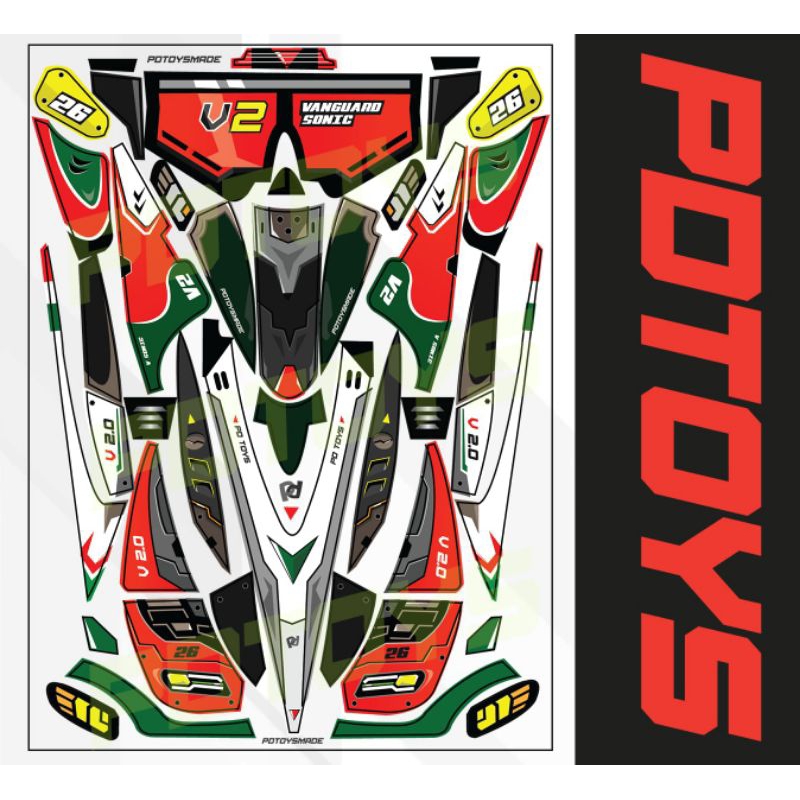 Decal Sticker Vanguard Sonic V2 Original By PD Toys | Shopee Singapore
