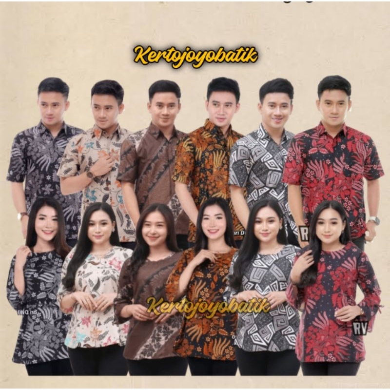 Batik couple batik Uniform modern Blouse batik original batik Office ...