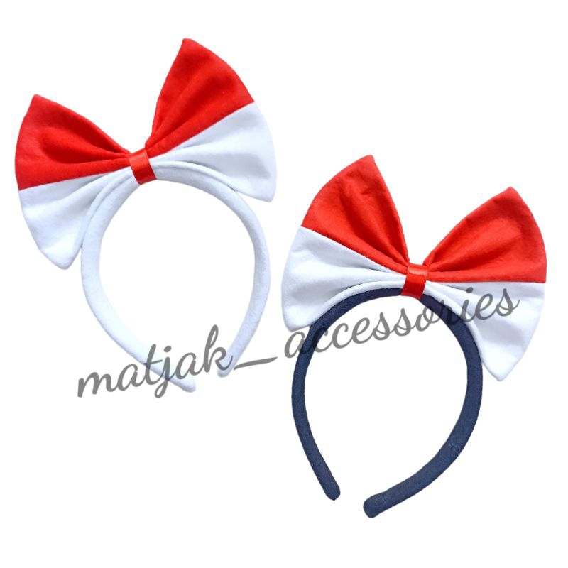 MERAH Indonesian Red and White Flag Headband Felt Ribbon Headband ...