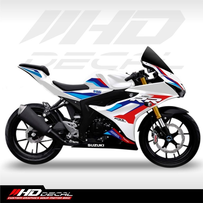 Sticker Striping SUZUKI GSX-R150 livery custom BMW M1000RR basic white ...