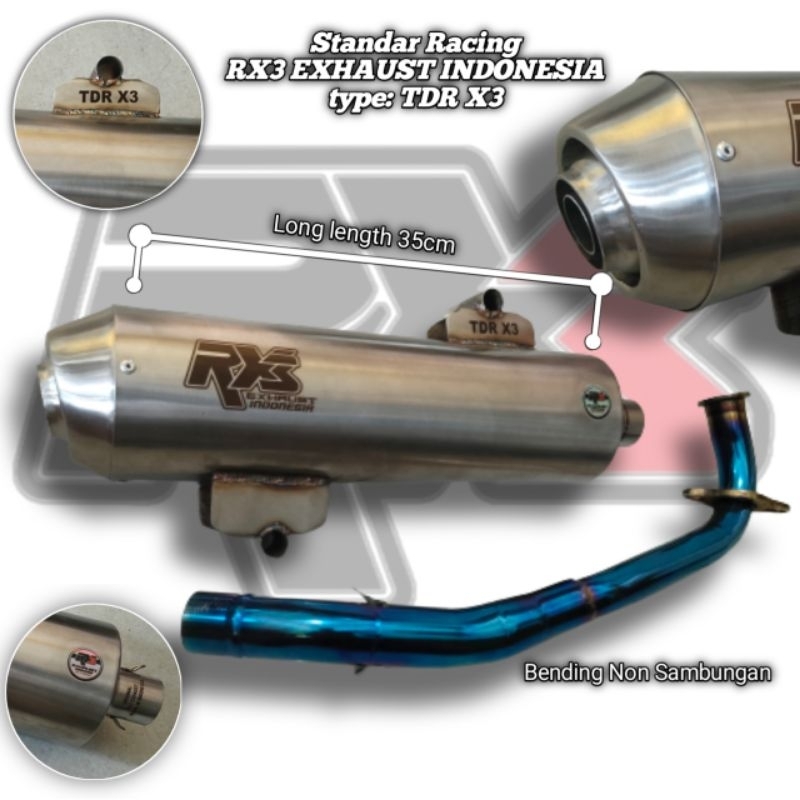 Standard Racing EXHAUST Vario Nmax Aerox Pcx beat Lexy Scoopy original RX3 EXHAUST TDR X3 fulset ...