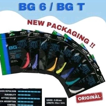 Badminton Racket Strings / ORIGINAL BG 6 Strings (New Packing) | Shopee ...