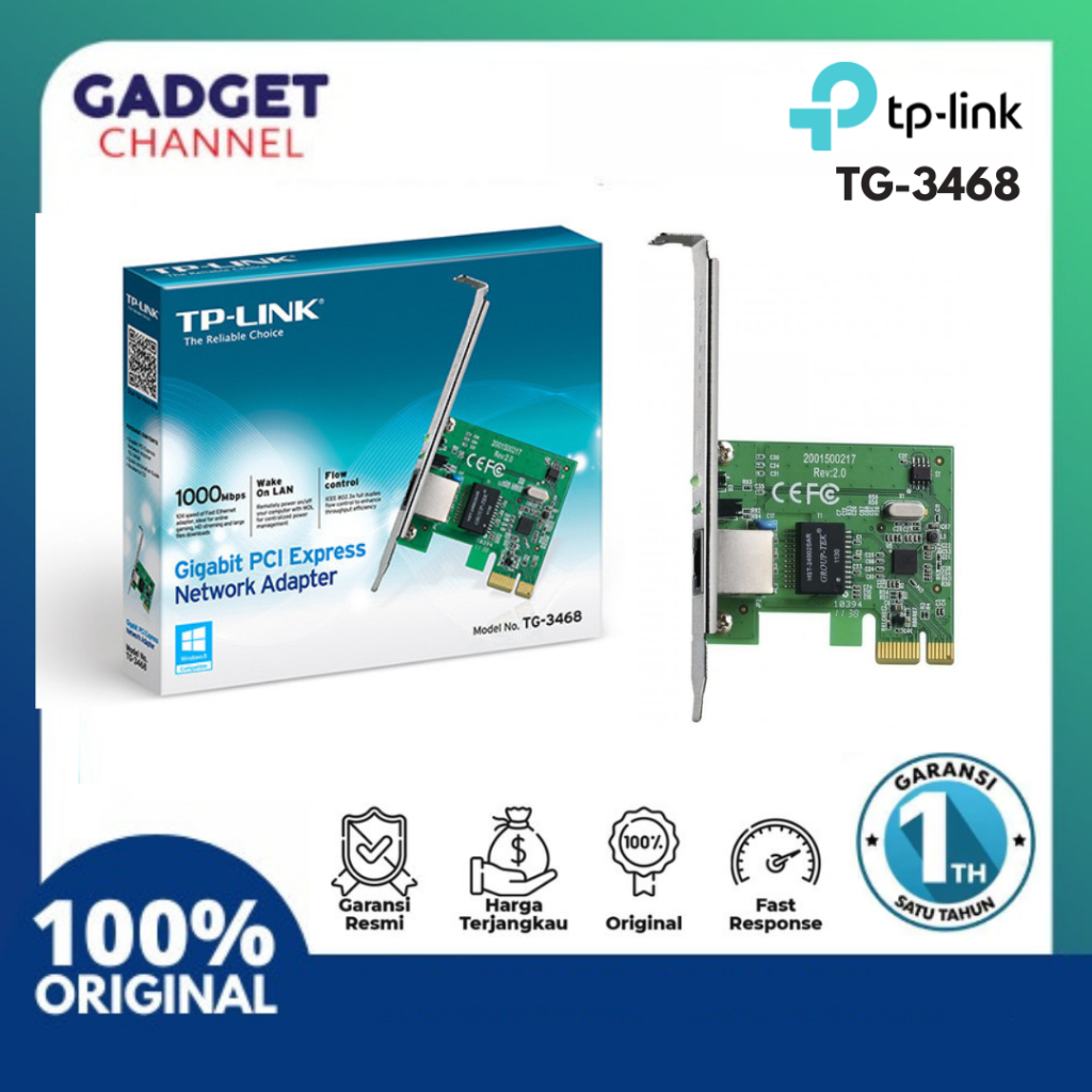 Tp-link TG-3468 Gigabit PCI Express Network Adapter - 1 Year Guarantee ...