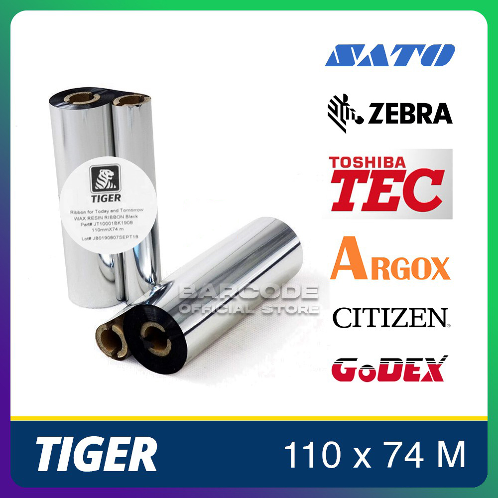 Ribbon Barcode Wax Resin 110 x 74 m / 110mm x 74m / 110x70 Meters Sato ...