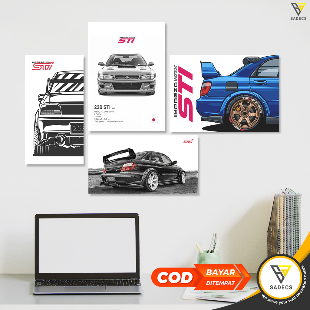 KAYU HIASAN DINDING Sadecs - SUBARU IMPREZA WRX STI Wood Poster Room ...
