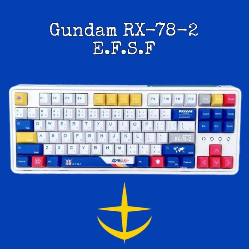 Keycaps Gundam RX-78-2 E.F.S.F PBT Cherry Profile mechanical keyboard ...