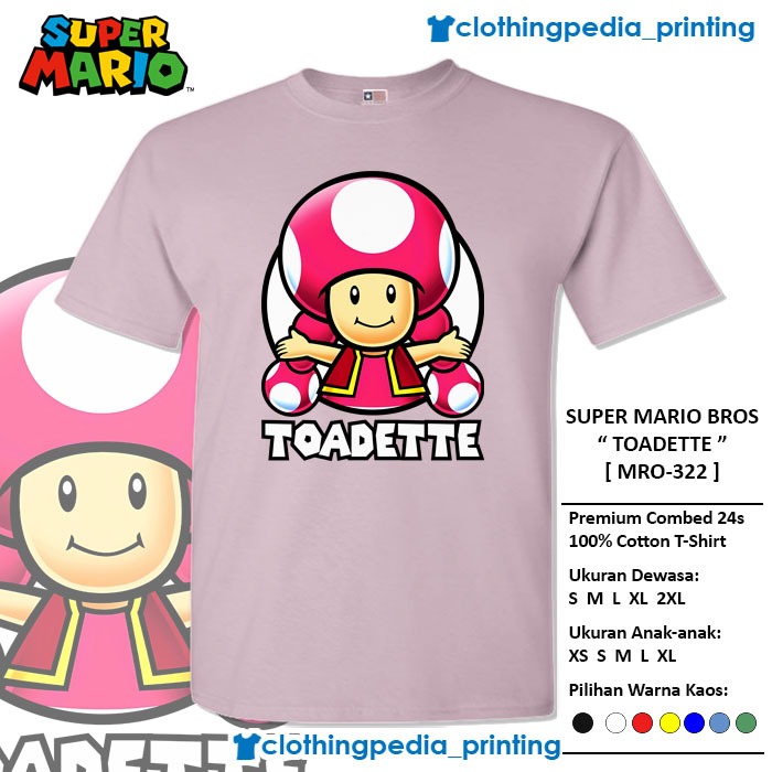 Toadette The Super Mario Bros Character Toadette T-Shirt | Shopee Singapore