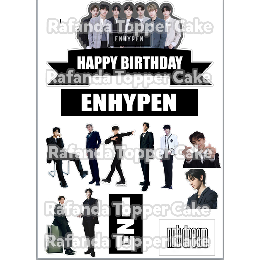 Enhypen boyband Korean Birthday Cake topper (Unit) | Shopee Singapore