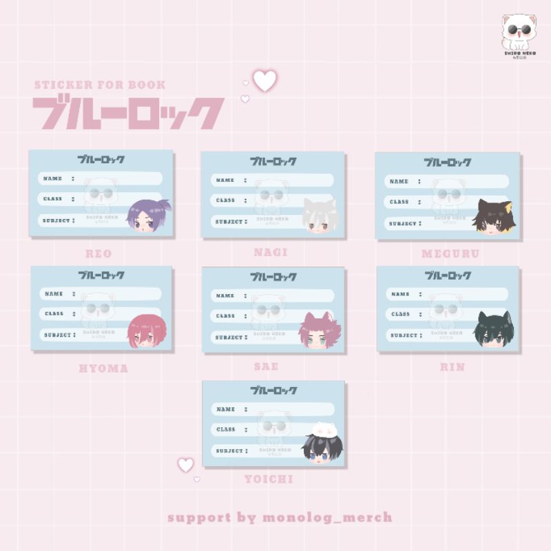 Bluelock anime name stickers (15 pcs) | Shopee Singapore