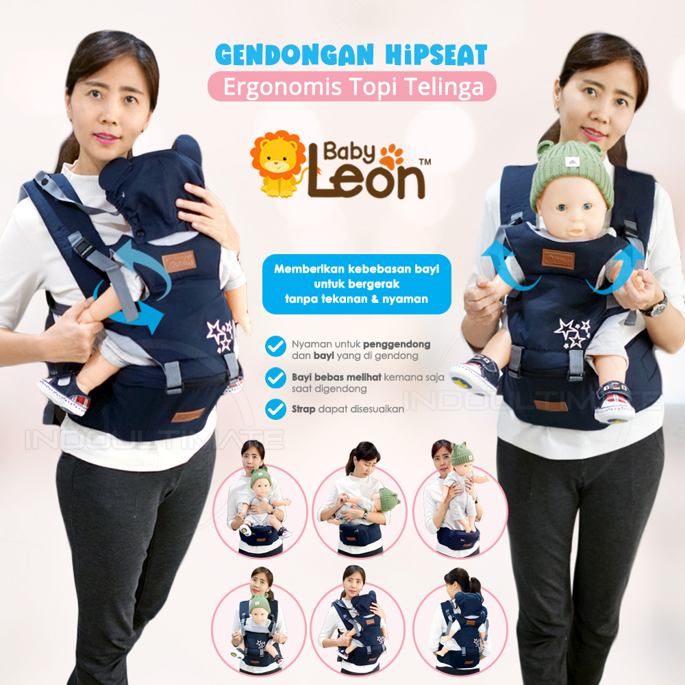 BABY LEON BABY Hipseat BABY Carrier + Head Protector Multifunctional ...