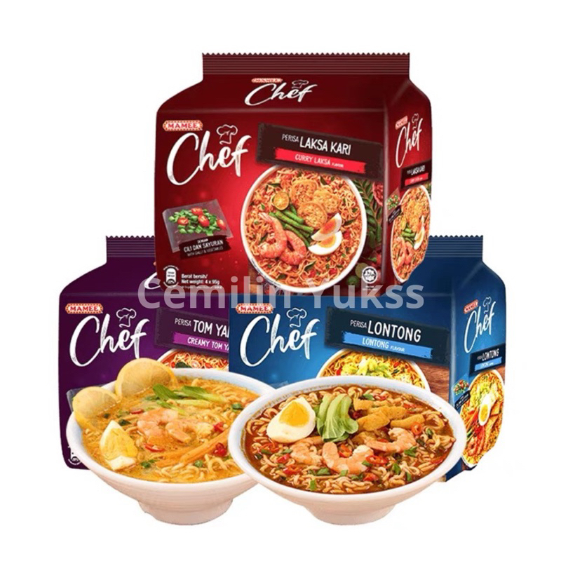 Mamee Chef Instant Noodle Curry Laksa Mamee Creamy Tomyam 88g | Shopee ...