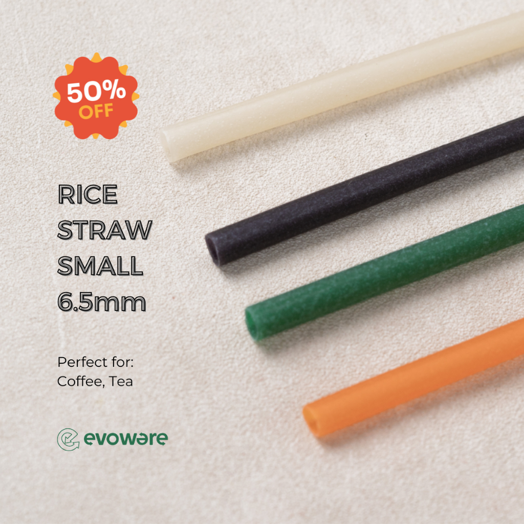 Edible Rice Straw - 6.5 mm (Edible Eco-Friendly Rice Straw ...