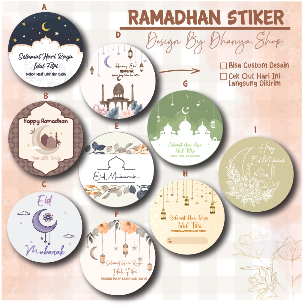 Ramadan Aesthetic Sticker/Ramadan Sticker/Special Round Sticker For Eid ...