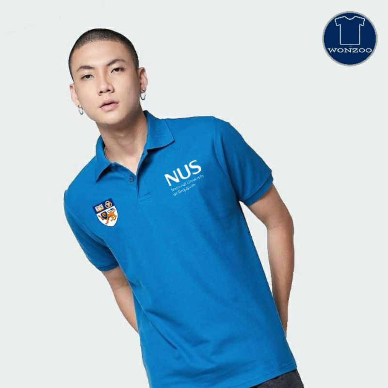 NUS T-SHIRT POLO NUS NATIONAL UNIVERSITY OF SINGAPORE PREMIUM QUALITY ...