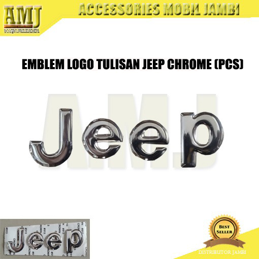 Jeep CHROME WRITING LOGO EMBLEM (PCS) | Shopee Singapore