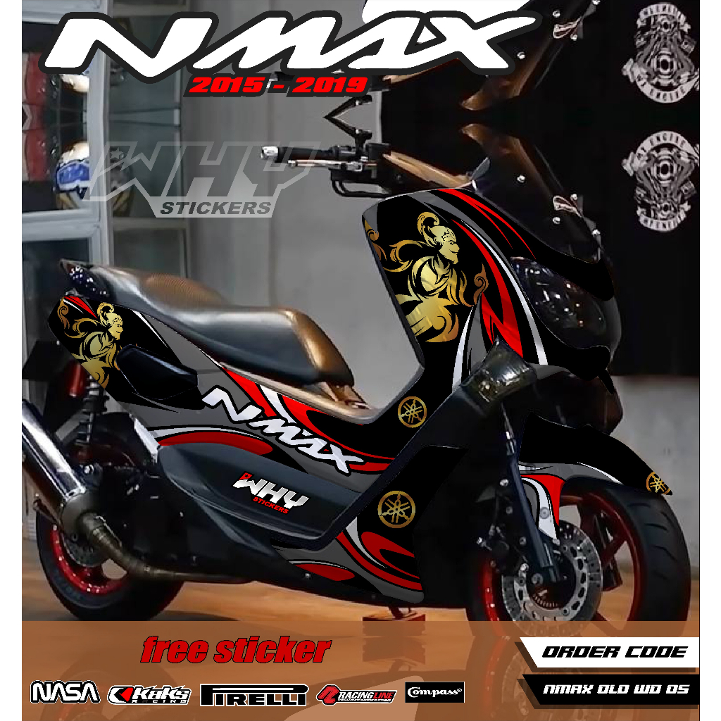Decal Sticker Yamaha Nmax Lama 2015 2016 2017 2018 2019 Fullbody Dekal ...