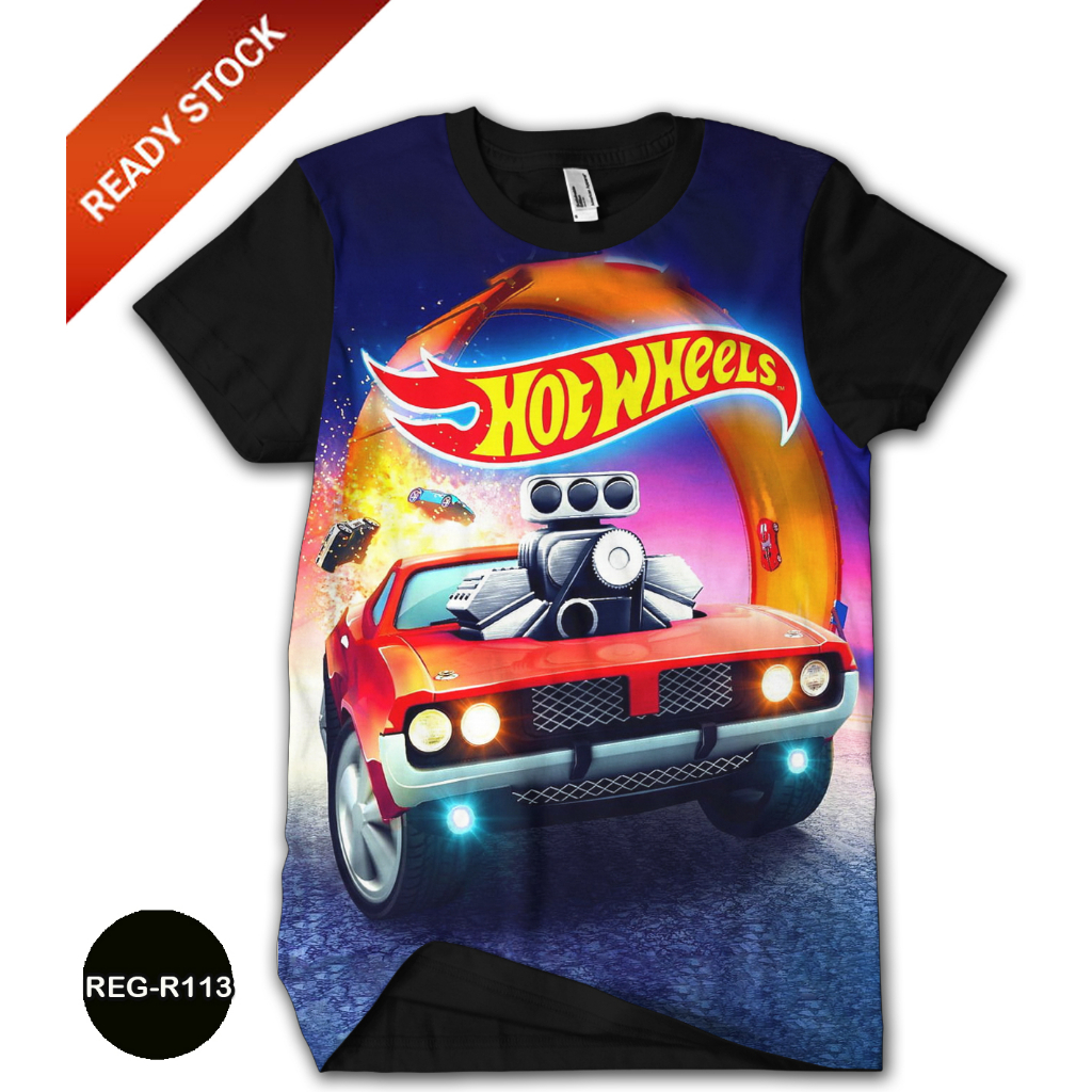 Hot Wheels 3D T-shirt Trendy Children's Animated Cartoon Car Clothes ...