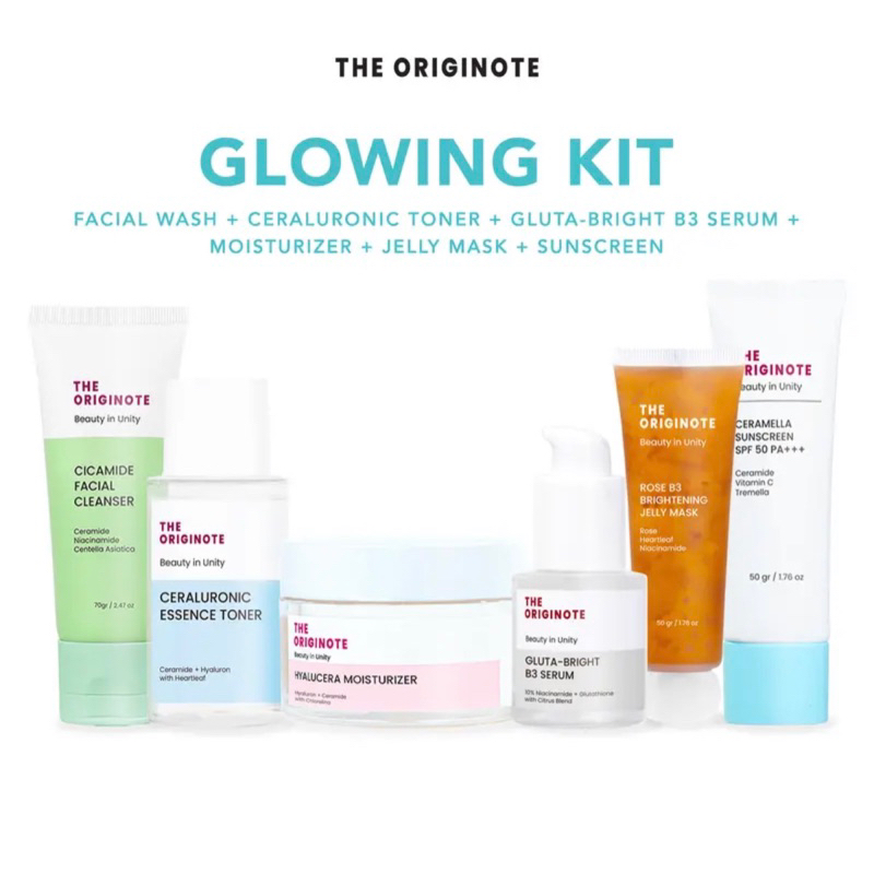 Special BUNDLE 6in1 The Originote KIT Facial Wash Toner Serum ...