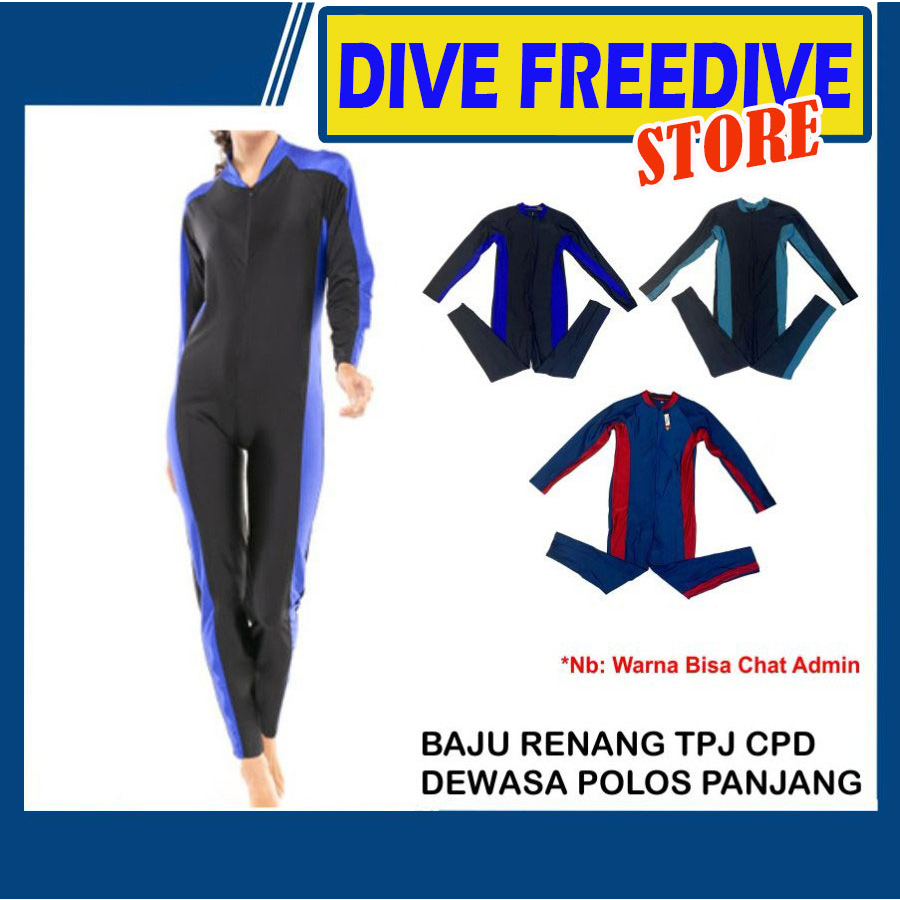 Adult Swimsuit Long Plain Overalls TPJ CPD Long Swim Swimming Suit ...