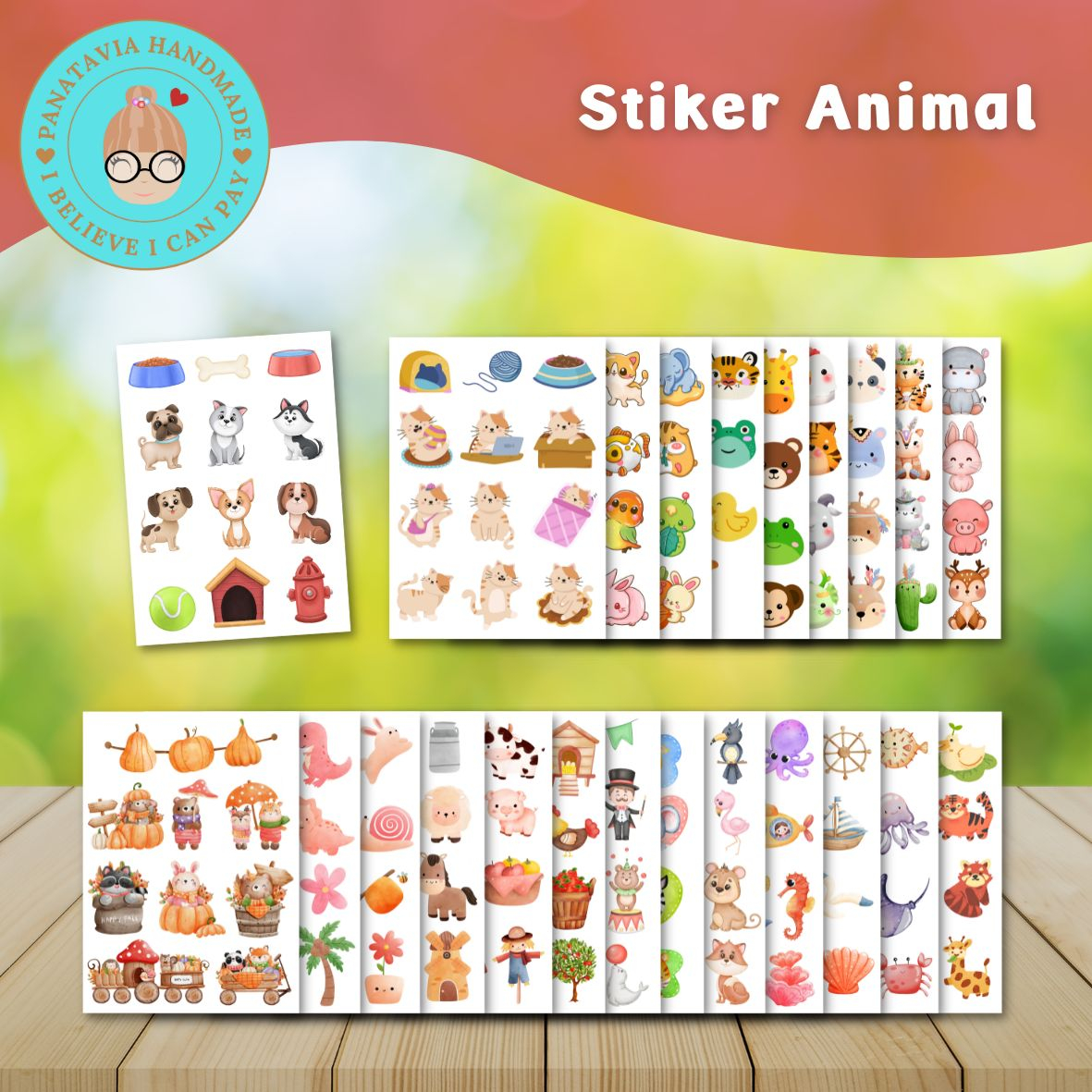 Cute Animal Theme Stickers | Waterproof Stickers | Weatherproof sticker ...