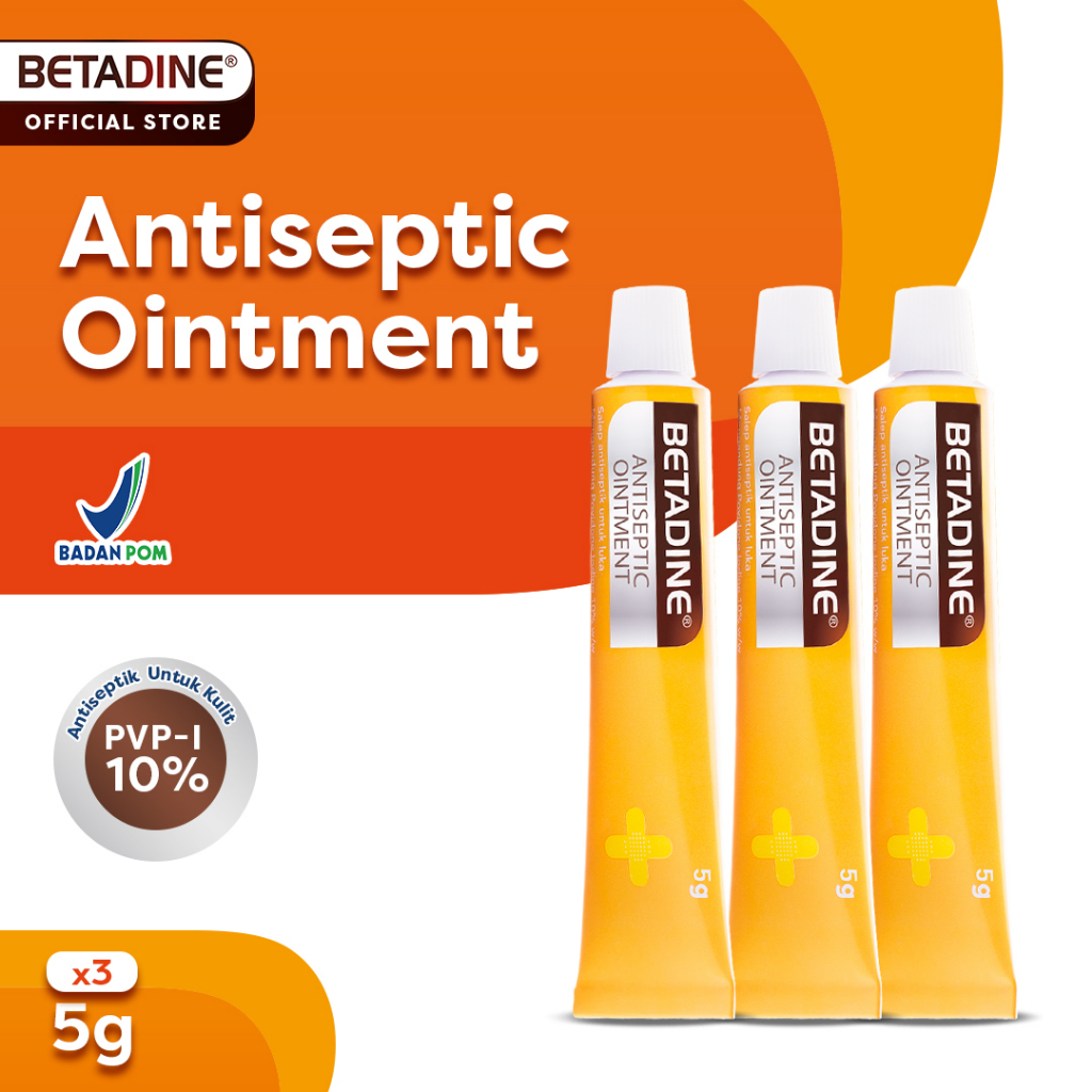 Betadine OINTMENT Antiseptic Wound OINTMENT 5gr Triple Pack | Shopee ...