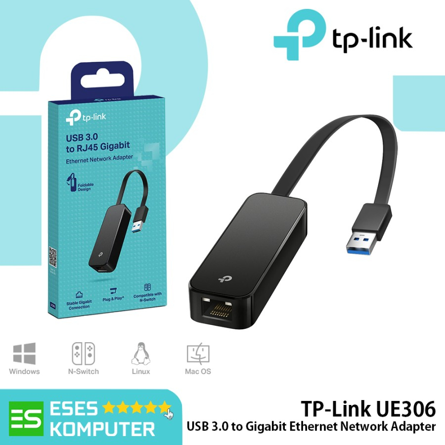Tp-link UE306 USB 3.0 to Gigabit Ethernet Network Adapter | Shopee Singapore