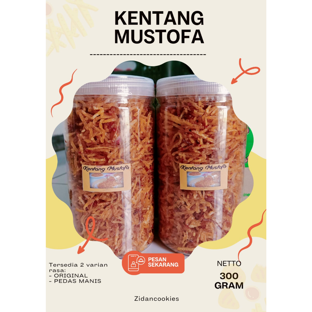 Mustofa Potato Original Flavor And Sweet Spicy 300gram | Shopee Singapore