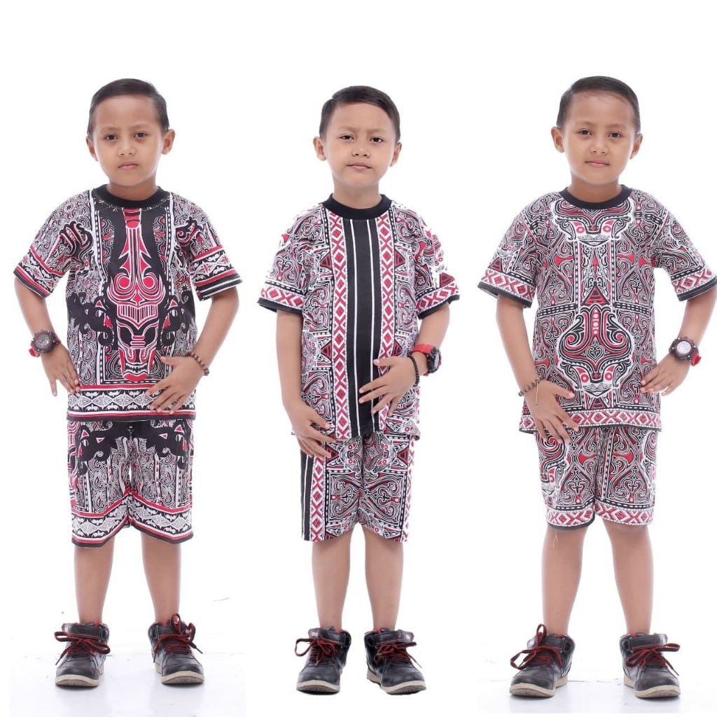 Ethnic Batik T-shirt Sets for Boys and Girls Ages 1-8 Years / Children ...