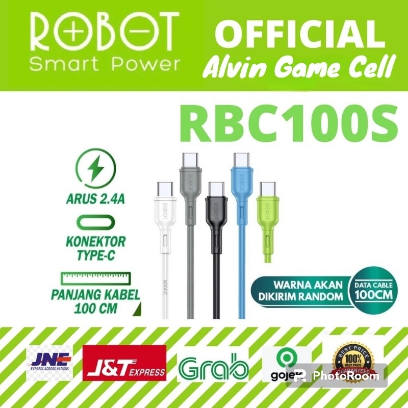 Rbc100s ROBOT DATA Cable TYPE C 2.4a Colorful 1METER (Retail) | Shopee ...