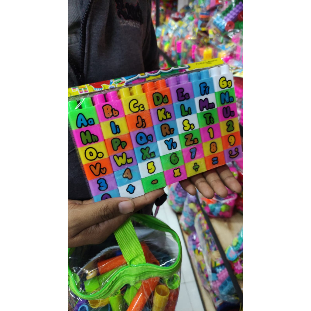 Building blocks connecting alphabet abcde to z and numbers complete ...