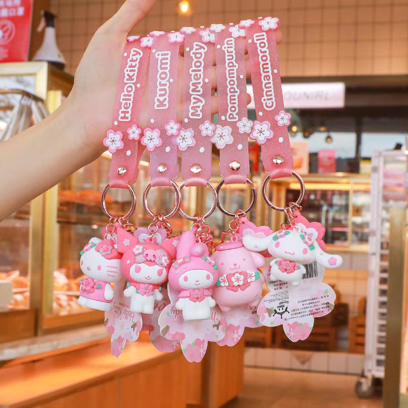 GANTUNGAN Sanrio Keychain/ Cute Keychain Sakura (Cinnamoroll, Kuromi ...