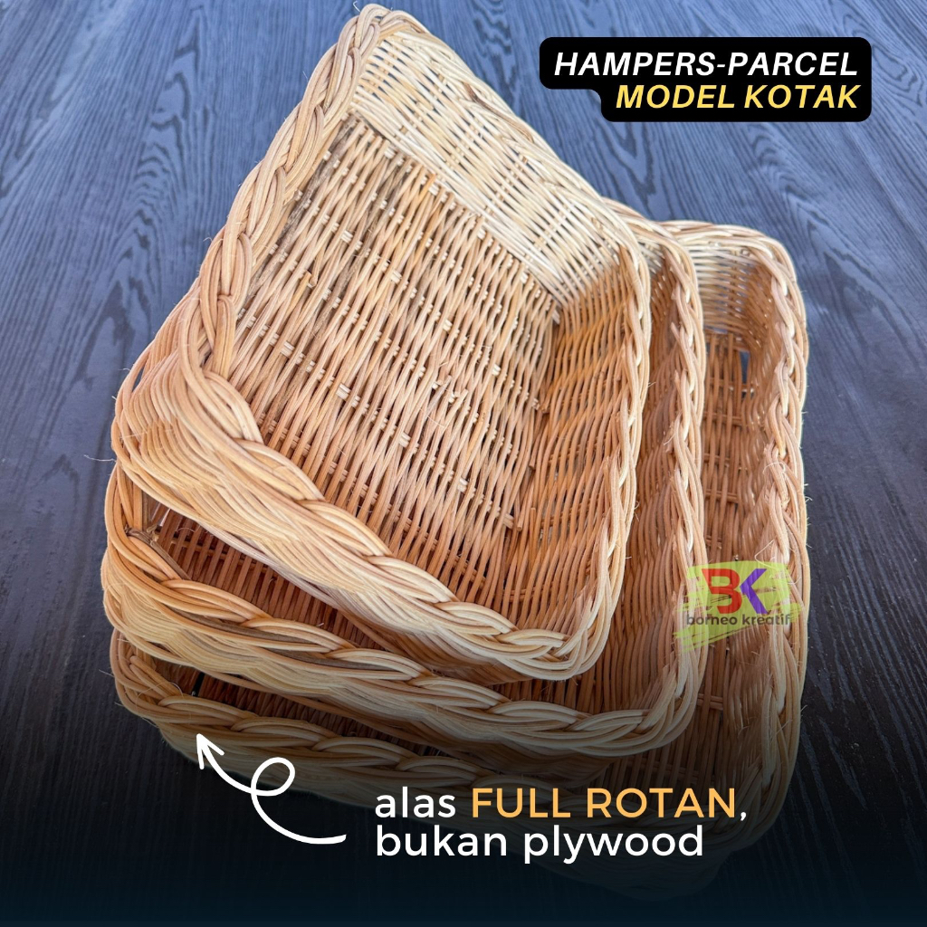 Multi-purpose rattan box | Rattan hamper box | Square rattan parcel | Multipurpose RATTAN BASKET ...