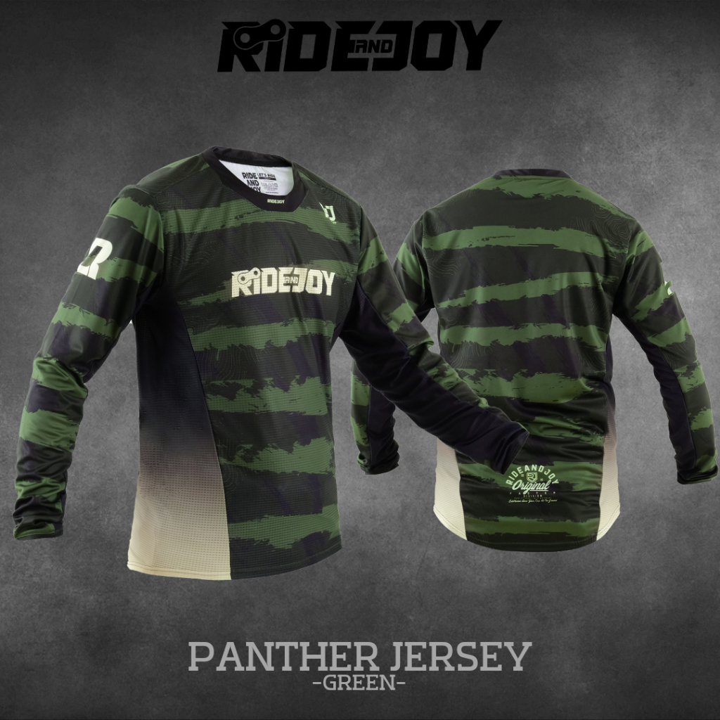Jersey PANTHER GREEN - Jersey MTB Premium Dryfit Bike Shirt TopsGa Men ...