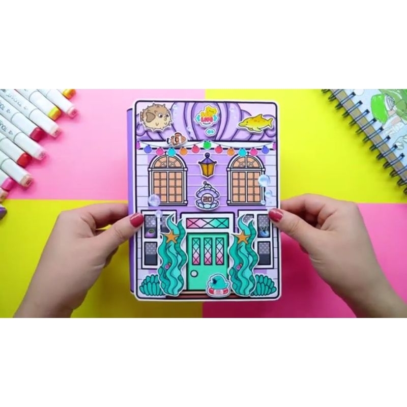 Toca Boca Educational Toys Paper book Paper Doll Toca Cute Mermaid ...