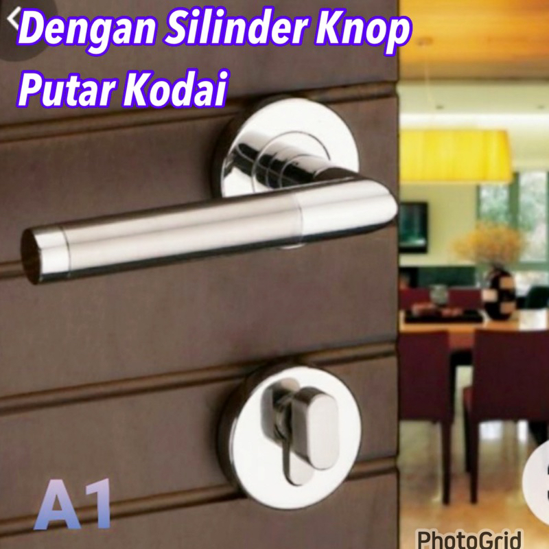 Price of split door Handle + rotating cylinder kodai roses knob + kodai ...