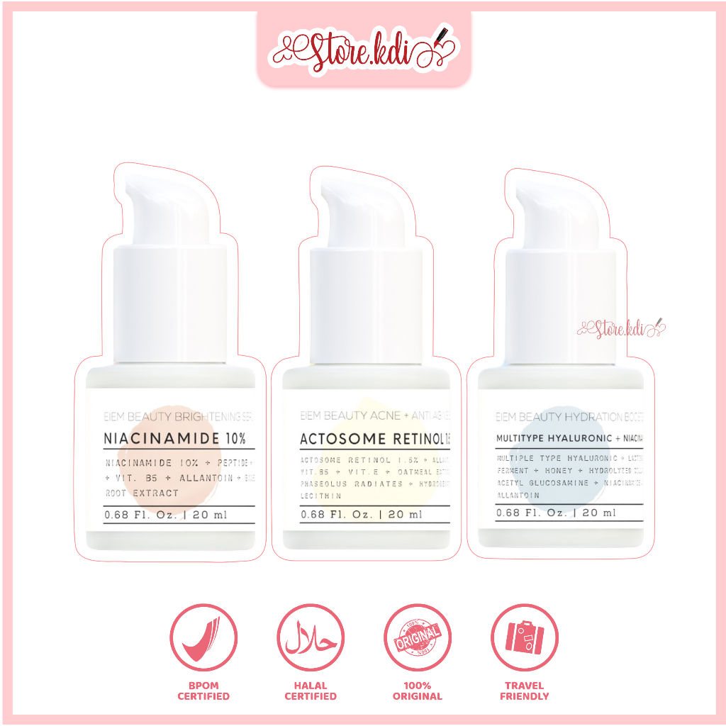 Eiem Beauty Hydration Booster Serum / Brightening Serum / Acne + Anti ...