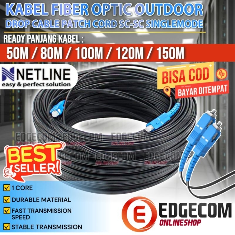 FO Fiber Optic Sc-Sc Single Core 100 Meters NETLINE Cable | Shopee ...
