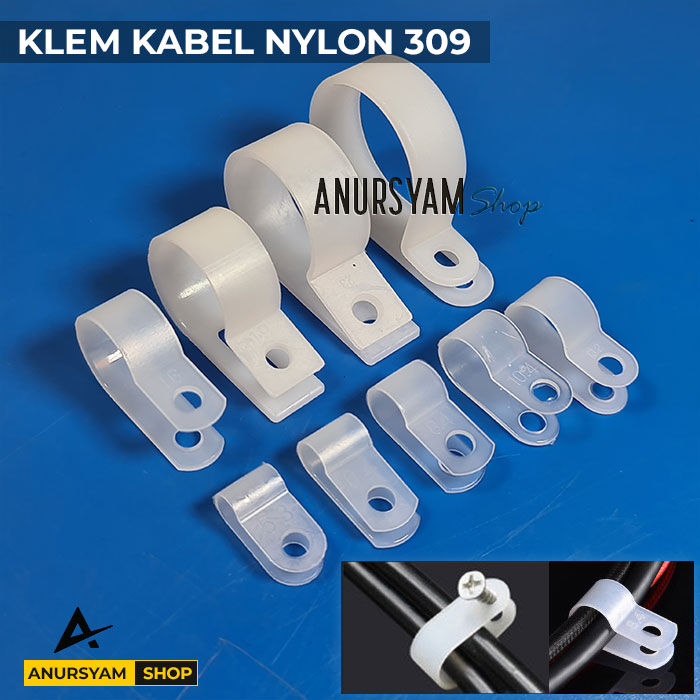 PUTIH Cable Clips White Clamps/Nylon Cable Clamps Type R White | Shopee ...