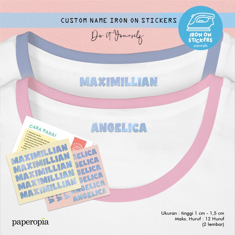 Clothes stickers, name labels, ironing cloth, iron on stickers, 10 ...