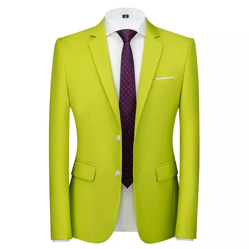 HIJAU Men's Blazer - lemon yellow men's jacket - lemon green jacket ...
